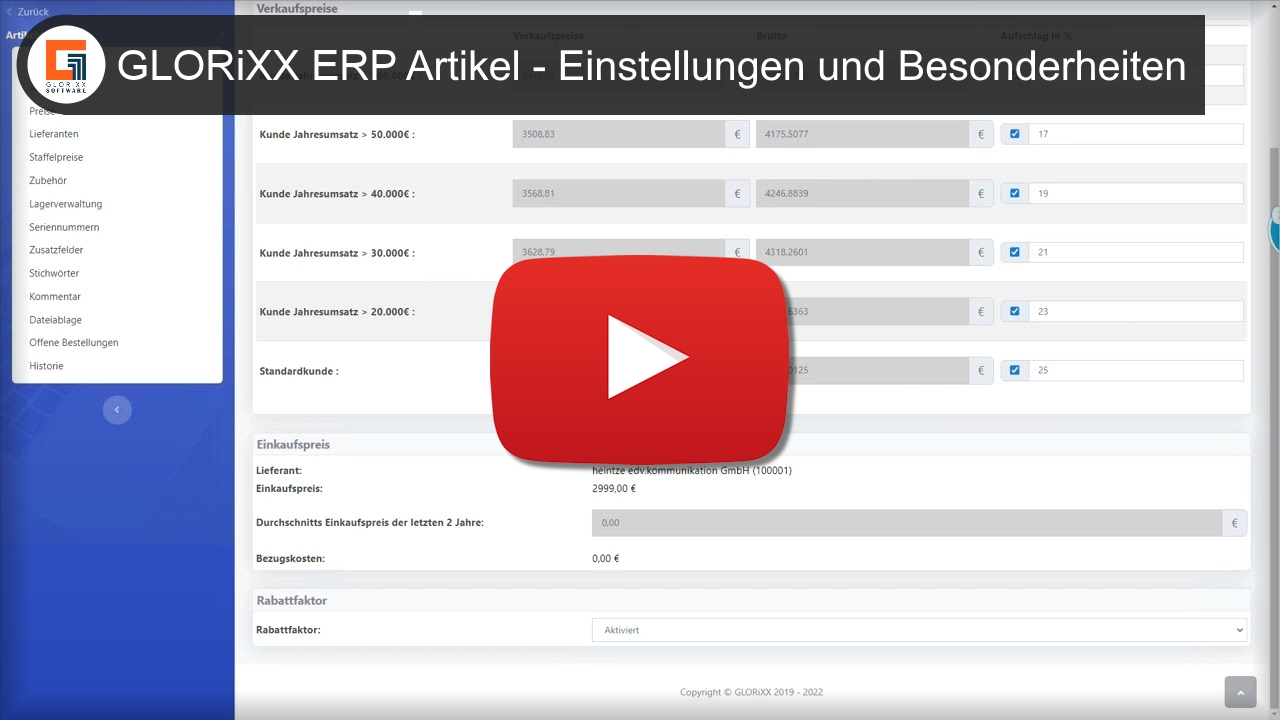 Artikel - GLORiXX Software