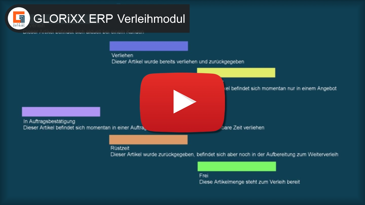 Vermietung - GLORiXX Software
